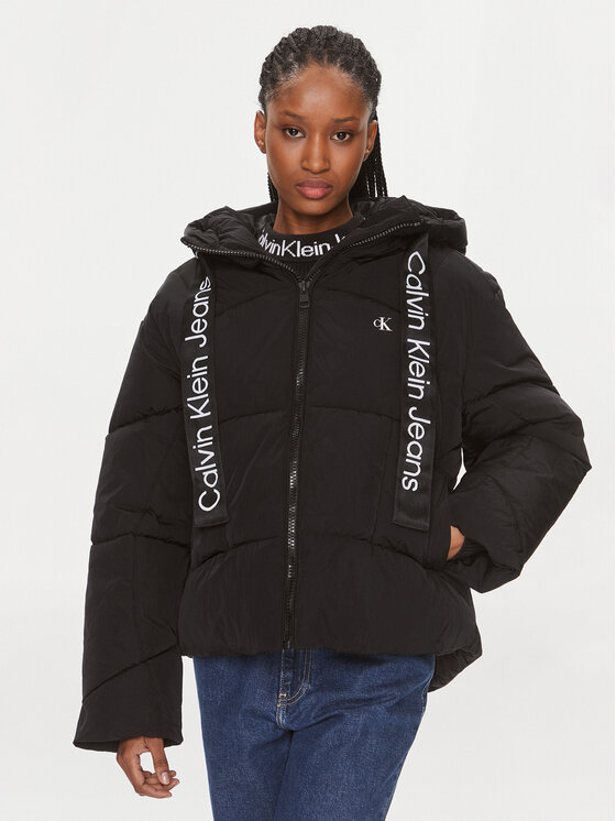 Calvin Klein Jeans Geacă din puf J20J221901 Negru Regular Fit | Modivo.ro