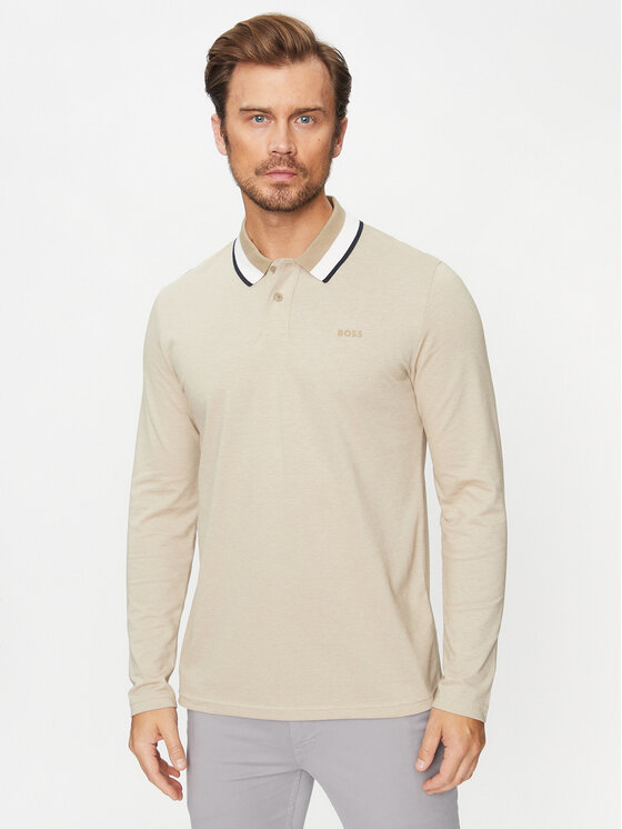 Boss Polo Peoxfordlong_1 50501757 Bēšs Regular Fit | Modivo.lv