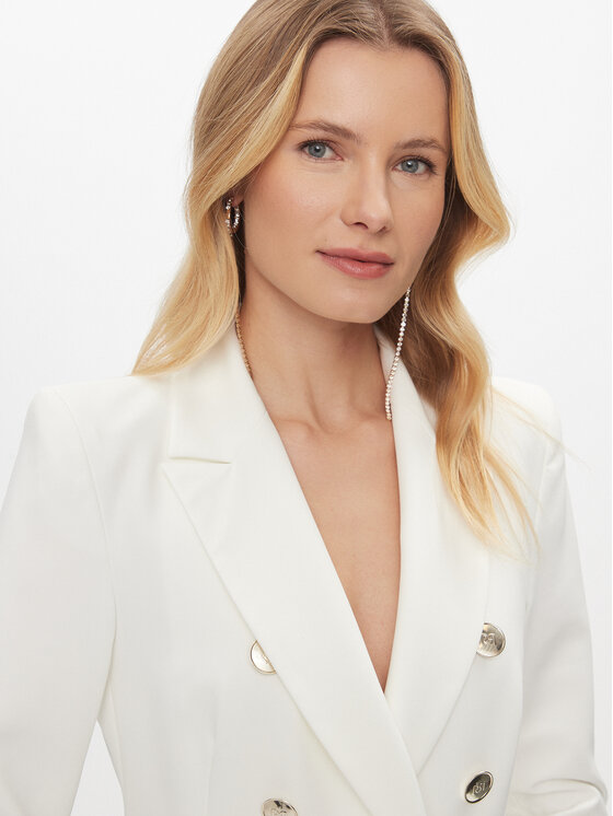 Rinascimento Marynarka CFC0117675003 Biały Regular Fit | Modivo.pl