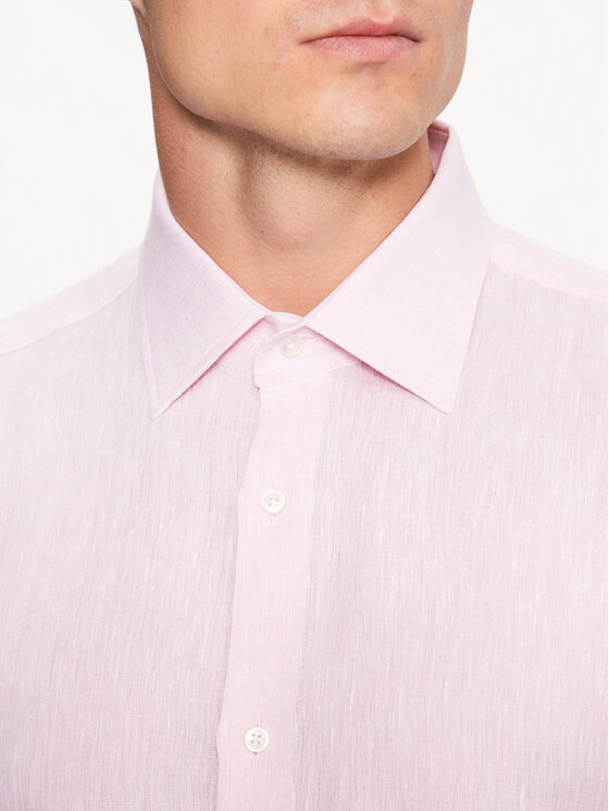 Boss Koszula 50490234 Różowy Slim Fit | Modivo.pl