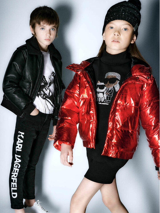 Karl Lagerfeld Kids Winterjacke Z16165 M Rot Regular Fit | Modivo.de