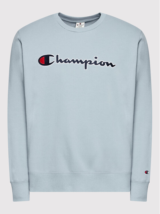 Champion Суитшърт Embroidered Script Logo 217061 Син Regular Fit ...