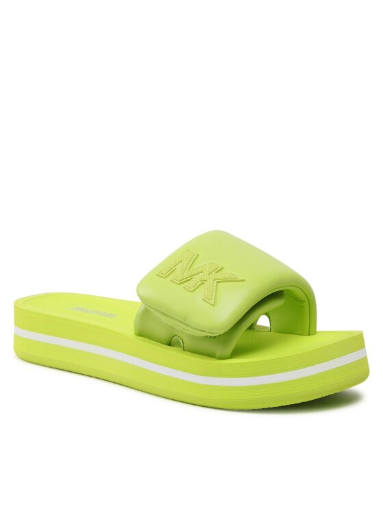 MICHAEL Michael Kors Klapki Mk Platform Slide 40S3MKFA1L Zielony ...