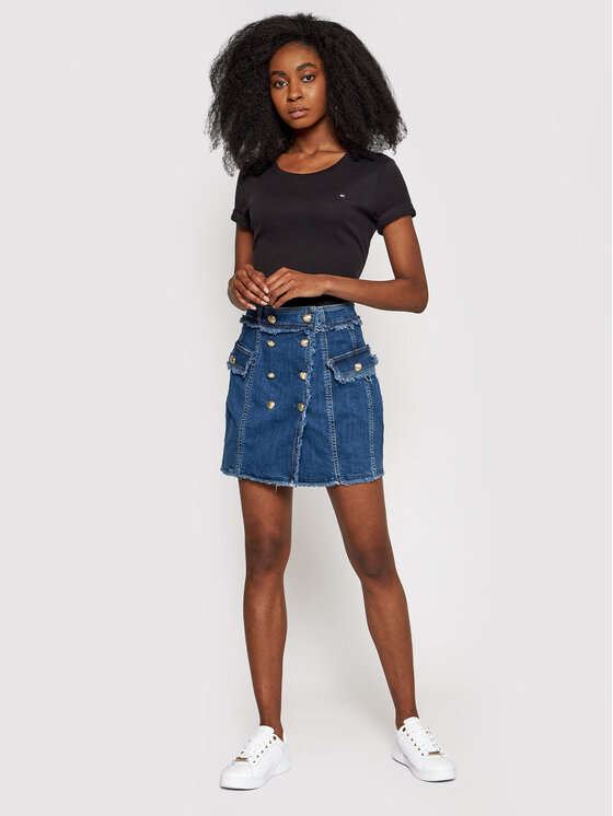 Liu Jo Fustă de blugi UA1109 D4506 Albastru Regular Fit | Modivo.ro