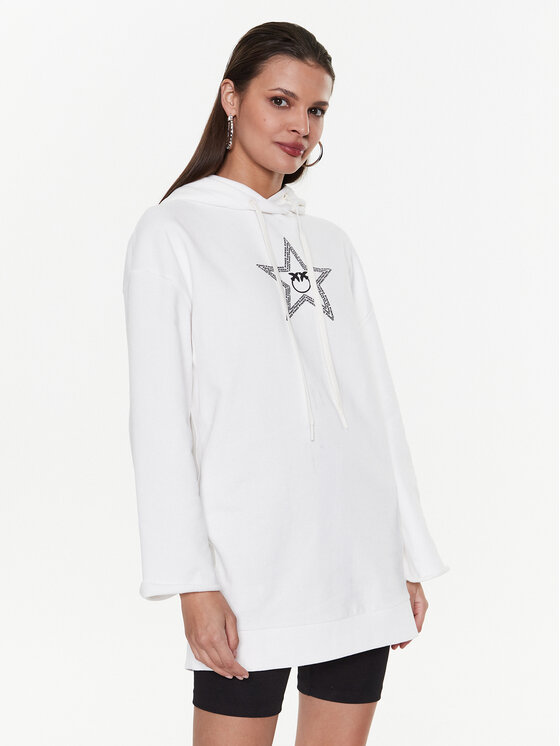 Pinko Sweatshirt 100365 A0KM Weiß Relaxed Fit | Modivo.de
