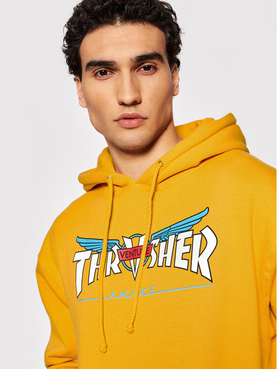 Thrasher Bluza VENTURE Collab Żółty Regular Fit | Modivo.pl