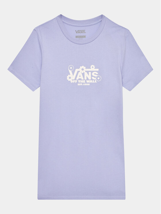 Vans Kasdieninė suknelė Floral Check Daisy Tee Dress VN000AEH Violetinė Relaxed Fit | Modivo.lt