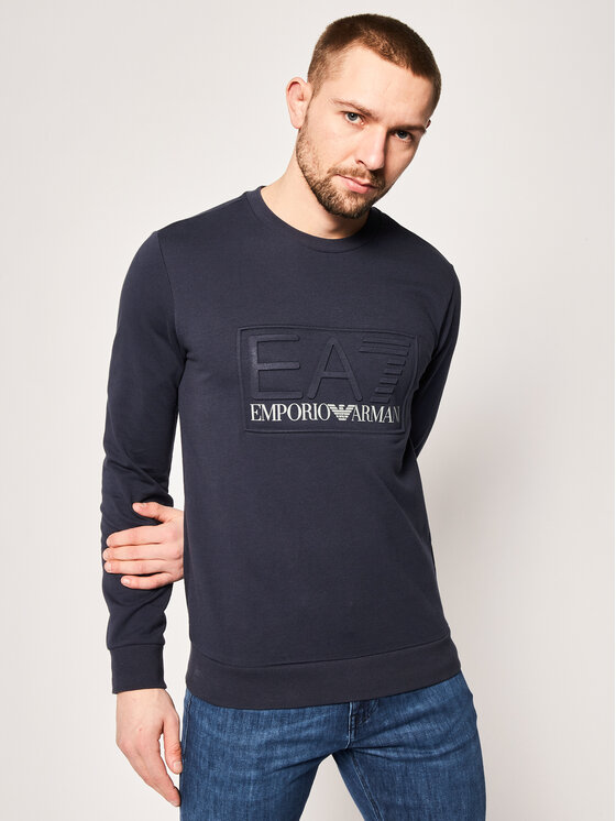 EA7 Emporio Armani Bluza 3HPM30 PJ05Z 1554 Granatowy Regular Fit | Modivo.pl