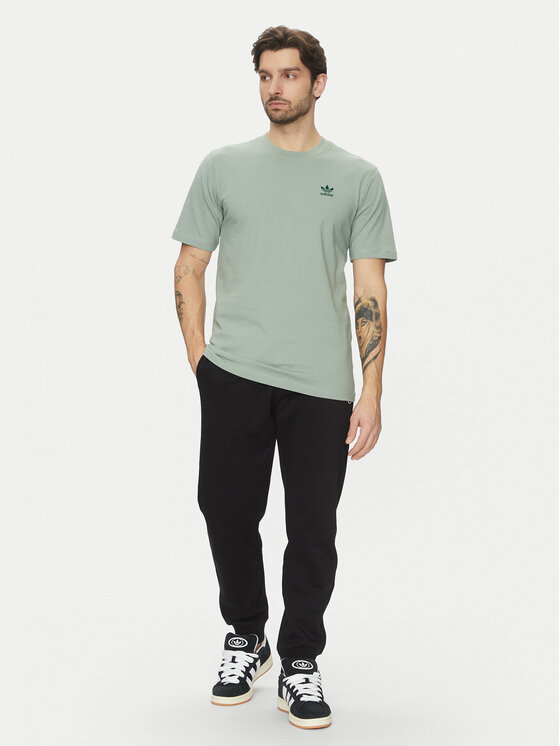 adidas T-Shirt Trefoil Essentials JC9993 Zielony Regular Fit | Modivo.pl