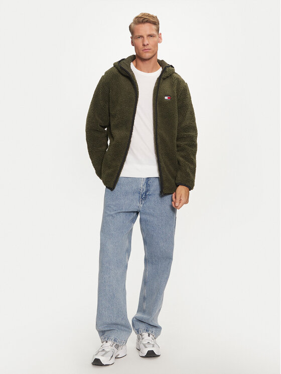Tommy Jeans Geacă Teddy DM0DM19224 Verde Regular Fit | Modivo.ro