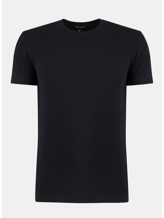 Pako Lorente T-Shirt P000B-TX-006 Czarny Classic Fit | Modivo.pl