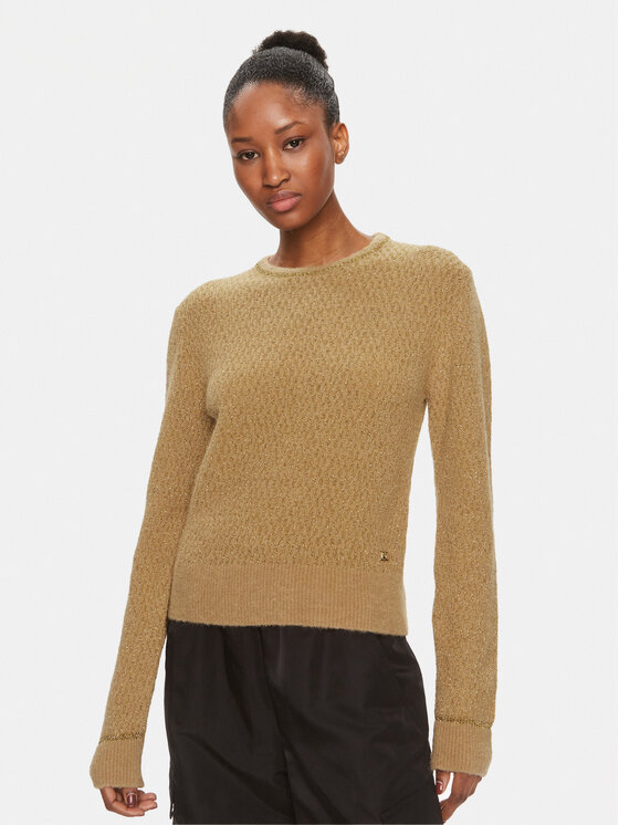 Pinko Megztinis 102226 A1BH Smėlio Regular Fit | Modivo.lt