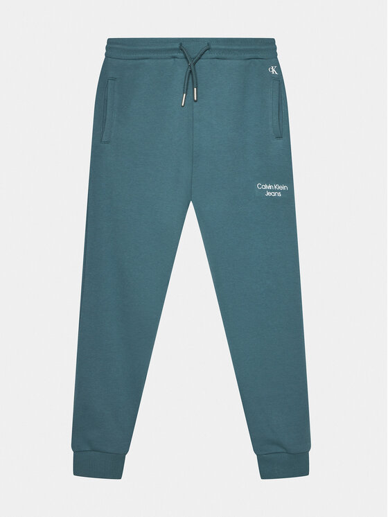 Calvin Klein Jeans Pantaloni Da Tuta Stack Logo Ib0ib01282 Blu Regular
