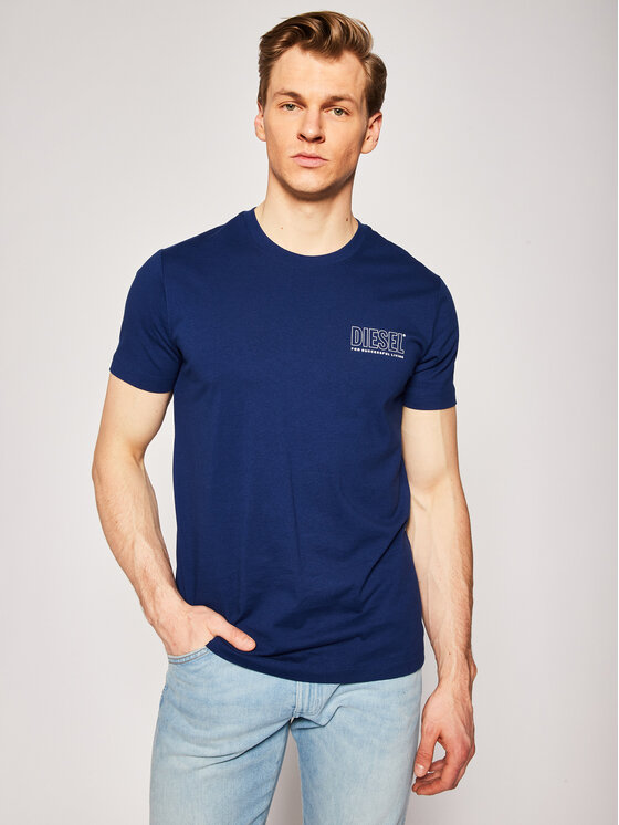 Diesel T-Shirt Umlt-Jake 00CG46 0QAZN Granatowy Regular Fit | Modivo.pl