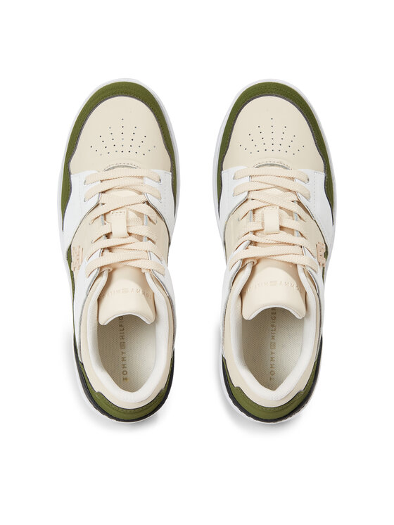 Tommy Hilfiger Sneakersy Th Lo Basket Sneaker FW0FW07309 Beżowy | Modivo.pl