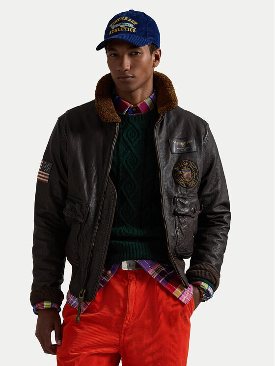 Polo Ralph Lauren Geacă de piele 710945492001 Maro Regular Fit | Modivo.ro