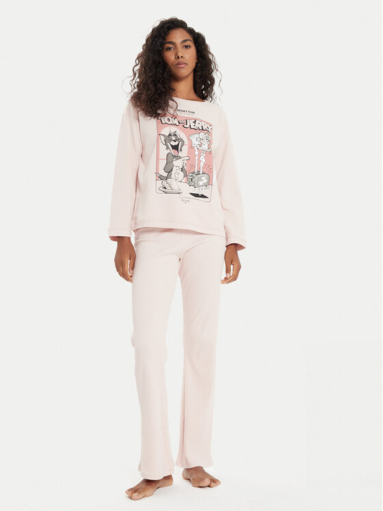 United Colors Of Benetton Pyjama 3DKE3P03B Rosa Regular Fit | Modivo.de