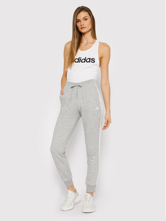 adidas Παντελόνι φόρμας Essentials French Terry 3-Stripes GM8735 Γκρι ...