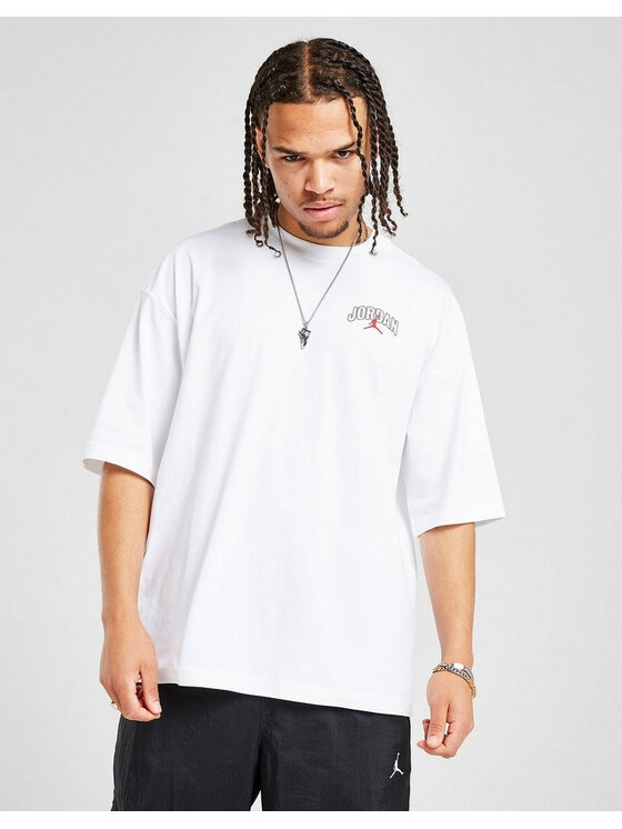 Nike T-Shirt Brooklyn Arch Logo Biały Regular Fit | Modivo.pl