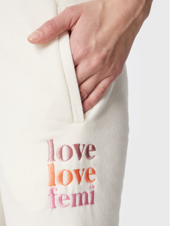 Femi Stories Pantalon jogging Haruka Blanc Regular Fit | Modivo.fr