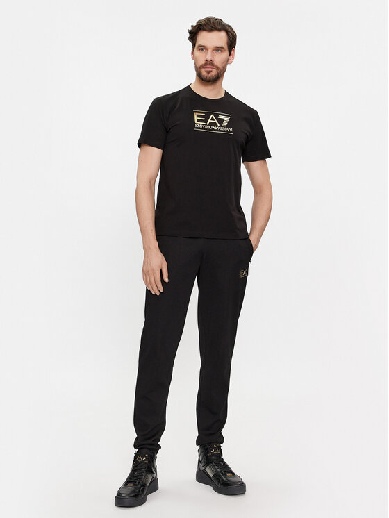 EA7 Emporio Armani T-Shirt 6RPT19 PJM9Z 1200 Czarny Regular Fit | Modivo.pl
