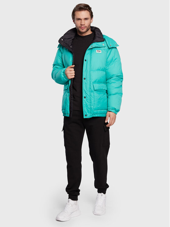 Fila Geacă din puf Tirebolu FAM0143 Verde Oversize | Modivo.ro