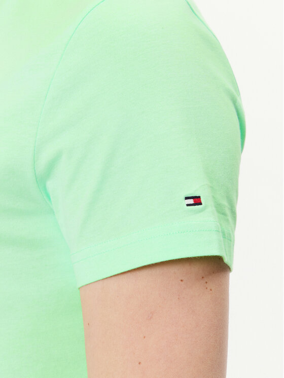 Tommy Hilfiger T Shirt Logo Mw0mw11797 Zielony Slim Fit Modivo Pl