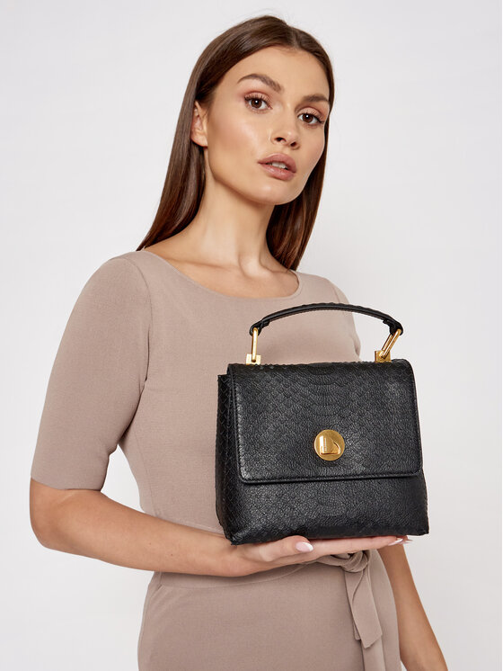 Coccinelle Дамска чанта HD4 Liya Python Lulula E1 HD4 52 01 01 Черен ...