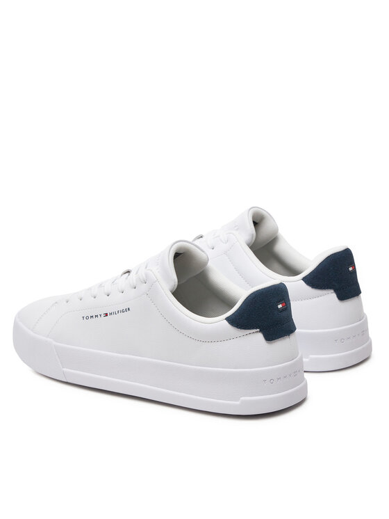 Tommy Hilfiger Sneakersy Th Court Leather Grain Ess FM0FM05297 Biały ...