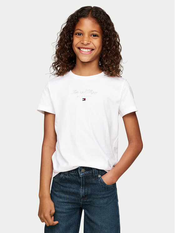 Tommy hilfiger logo t shirt womens store