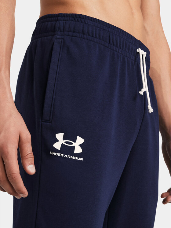 Under Armour Sportinės kelnės Ua Rival Terry Jogger 1380843-410 Tamsiai mėlyna Fitted Fit ...