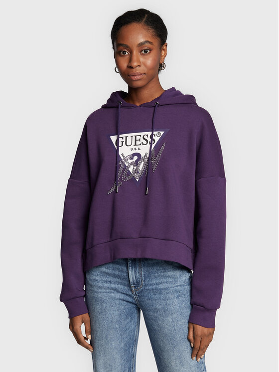 Guess Μπλούζα Icon W2BQ17 KB683 Μωβ Regular Fit | Modivo.gr