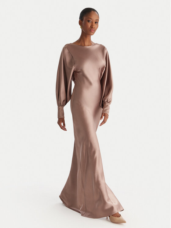 ACCESS FASHION Večerní šaty 54-3349-237 Béžová Regular Fit | Modivo.cz