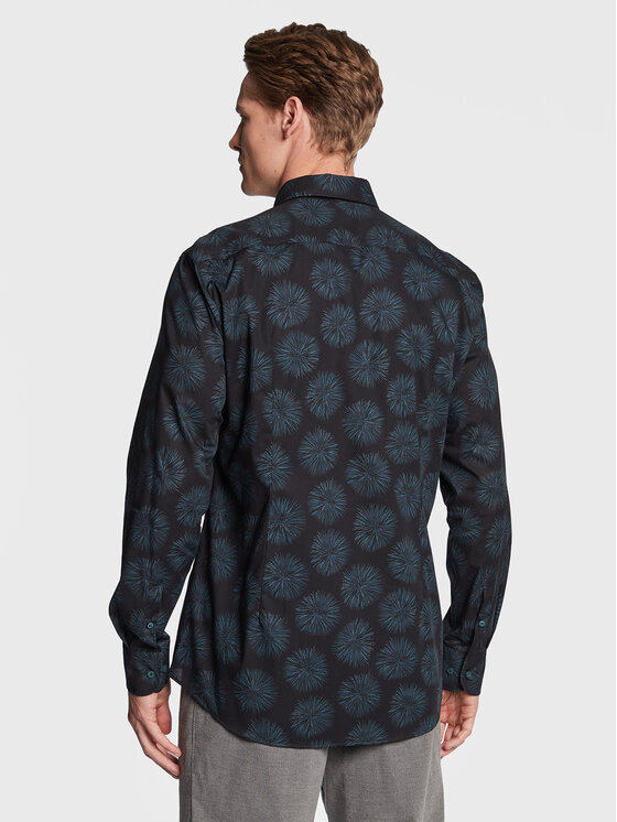 Boss Koszula 50494720 Zielony Slim Fit | Modivo.pl