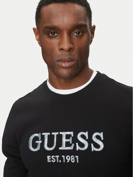 Guess Bluza M5GQ08 KCN01 Czarny Regular Fit | Modivo.pl
