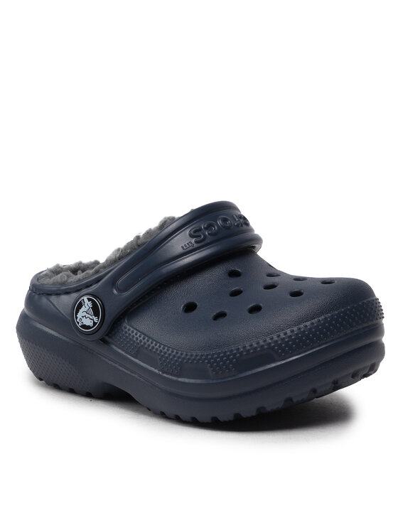 Crocs Klapki Classic Lined Clog T 207009 Granatowy | Modivo.pl