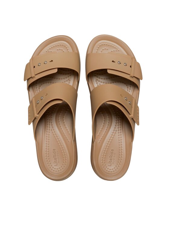 Crocs Iešļūcenes Brooklyn Low Wedge Sandal W 207431 Haki | Modivo.lv
