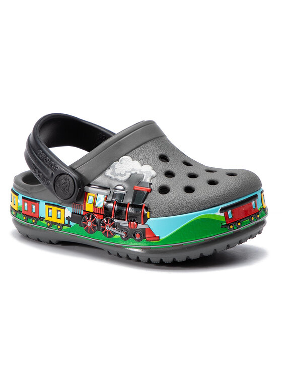 Crocs Παντόφλες Crocsfl Train Band Clog K 205516 Γκρι | Modivo.gr