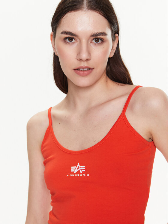 Alpha Industries топ Basic Crop-Top SL Wmn 116082 Червен Cropped Fit ...