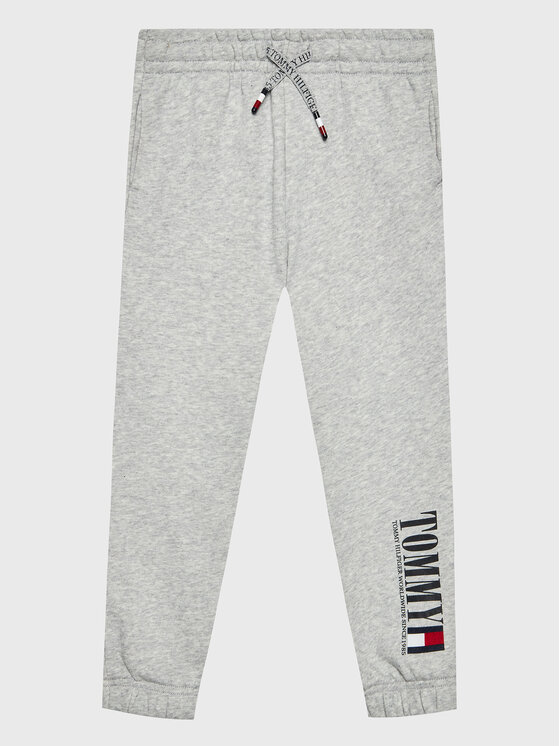 Tommy Hilfiger Jogginghose Graphic Kb0kb07839 D Grau Regular Fit