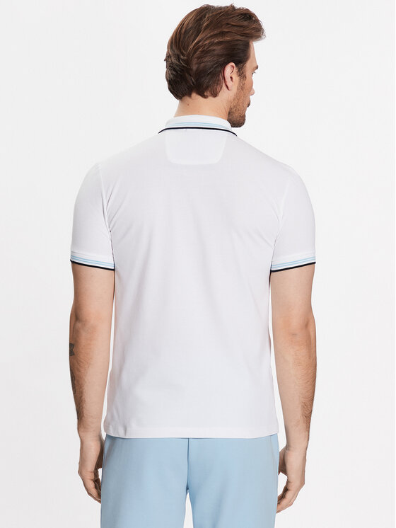 Boss Polo Paul 50469245 Biały Slim Fit | Modivo.pl