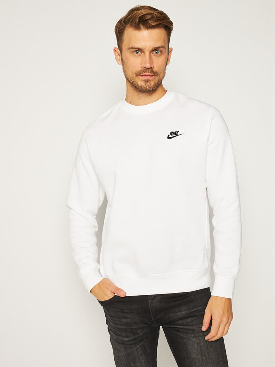 Nike Felpa Nsw Club BV2662 Bianco Standard Fit | Modivo.it