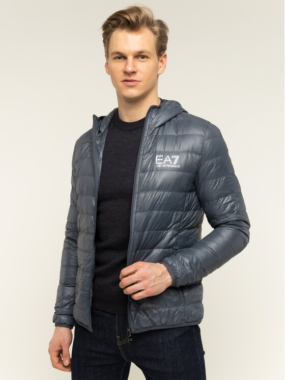 EA7 Emporio Armani Пуховик 8NPB02 PN29Z 1977 Сірий Regular Fit | Modivo.ua