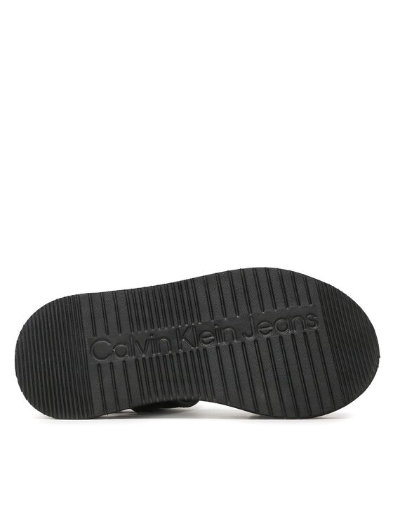 Calvin Klein Jeans Sandale Prefresato Sandal Bagde YW0YW00967 Negru ...