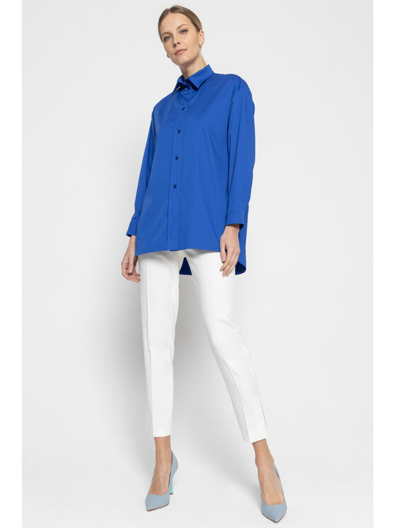 Deni Cler Milano Koszula W-DC-1417-C2-B9-53-1 Niebieski Loose Fit ...