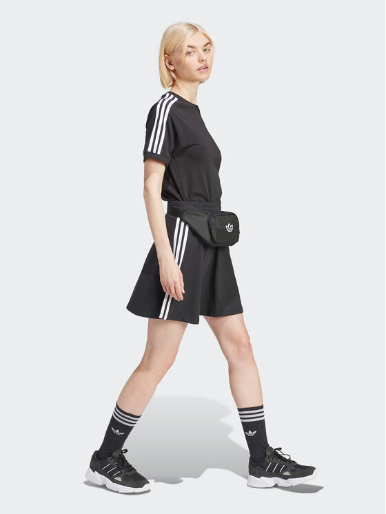 adidas Spódnica trapezowa 3-Stripes IU2526 Czarny Loose Fit | Modivo.pl