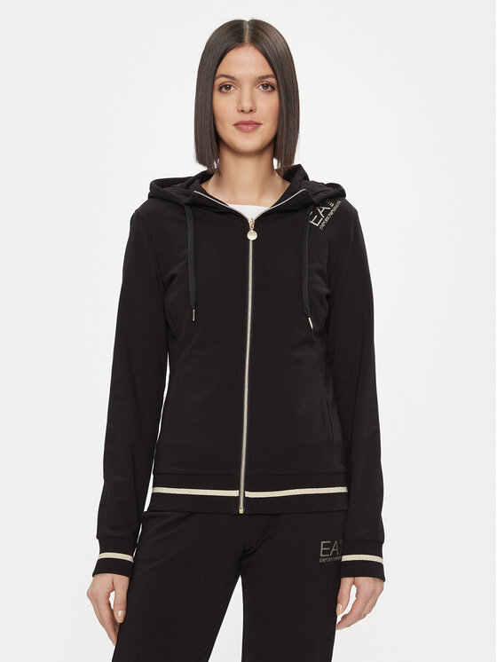 EA7 Emporio Armani Majica dugih rukava 8NTM34 TJTXZ 0200 Crna Regular Fit | Modivo.hr