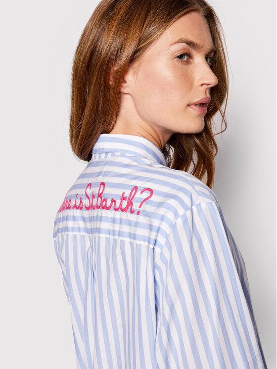 MC2 Saint Barth Hemd Brigitte BRIG001 01151B Blau Relaxed Fit | Modivo.de