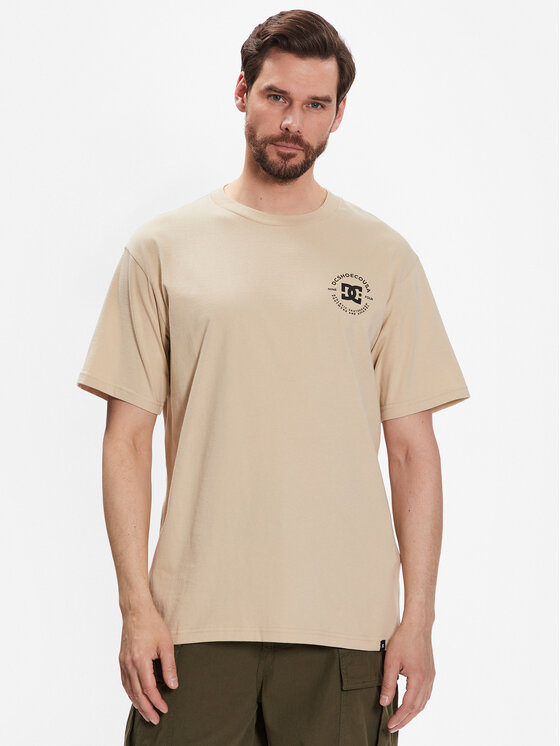 DC Shoes Tricou Star Pilot ADYZT04991 Bej Relaxed Fit | Modivo.ro