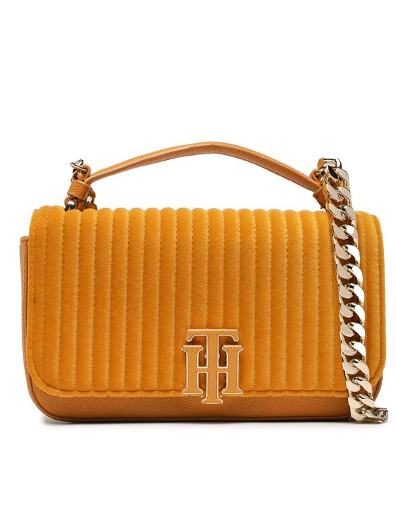 Tommy Hilfiger Torebka Outline Crossover Velvet AW0AW13413 Żółty ...